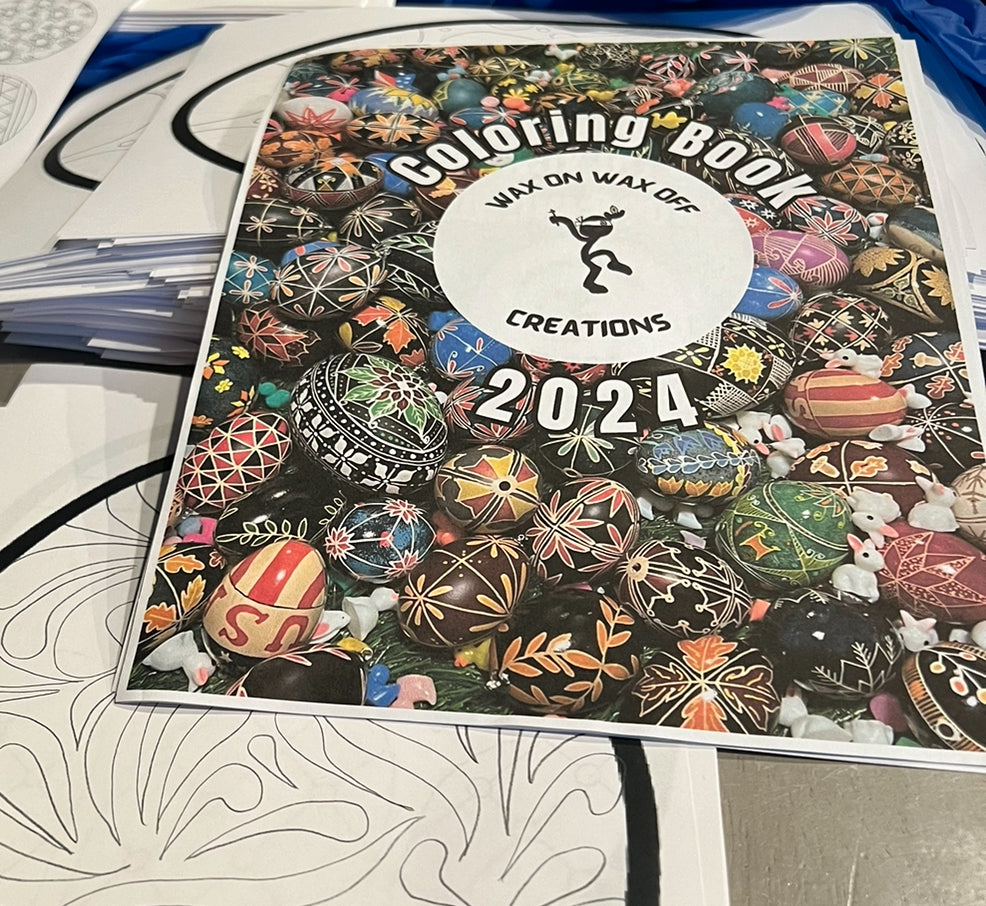 Large Coloring Book with colored pencils – Waxonwaxoffcreationseggart